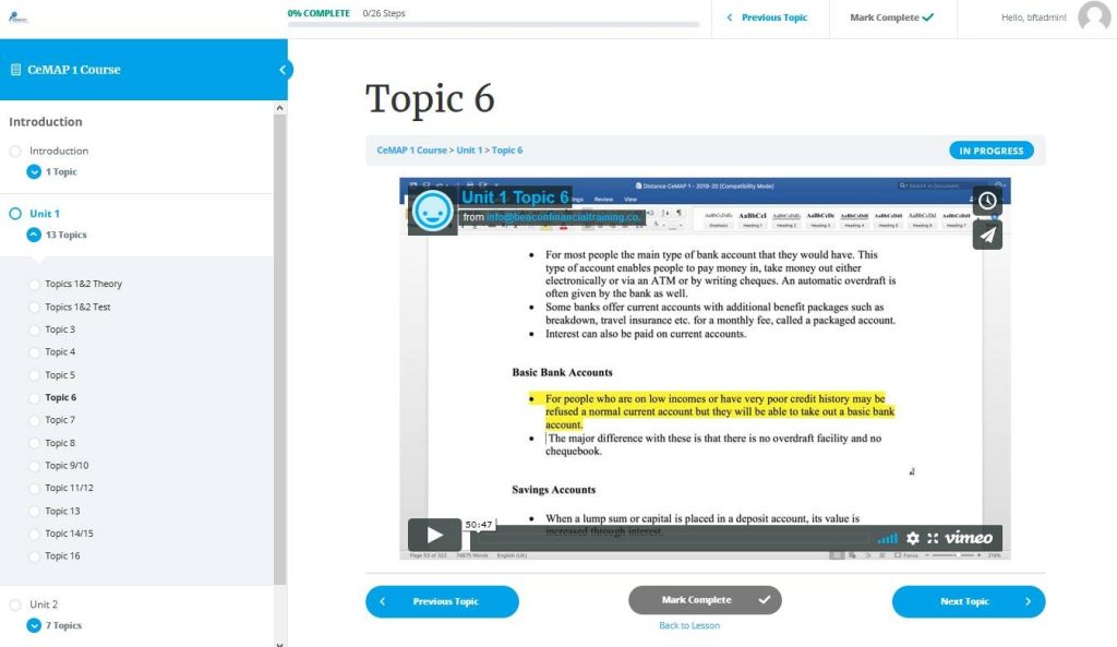 CeMAP 1 Online Course | Beacon Financial Training